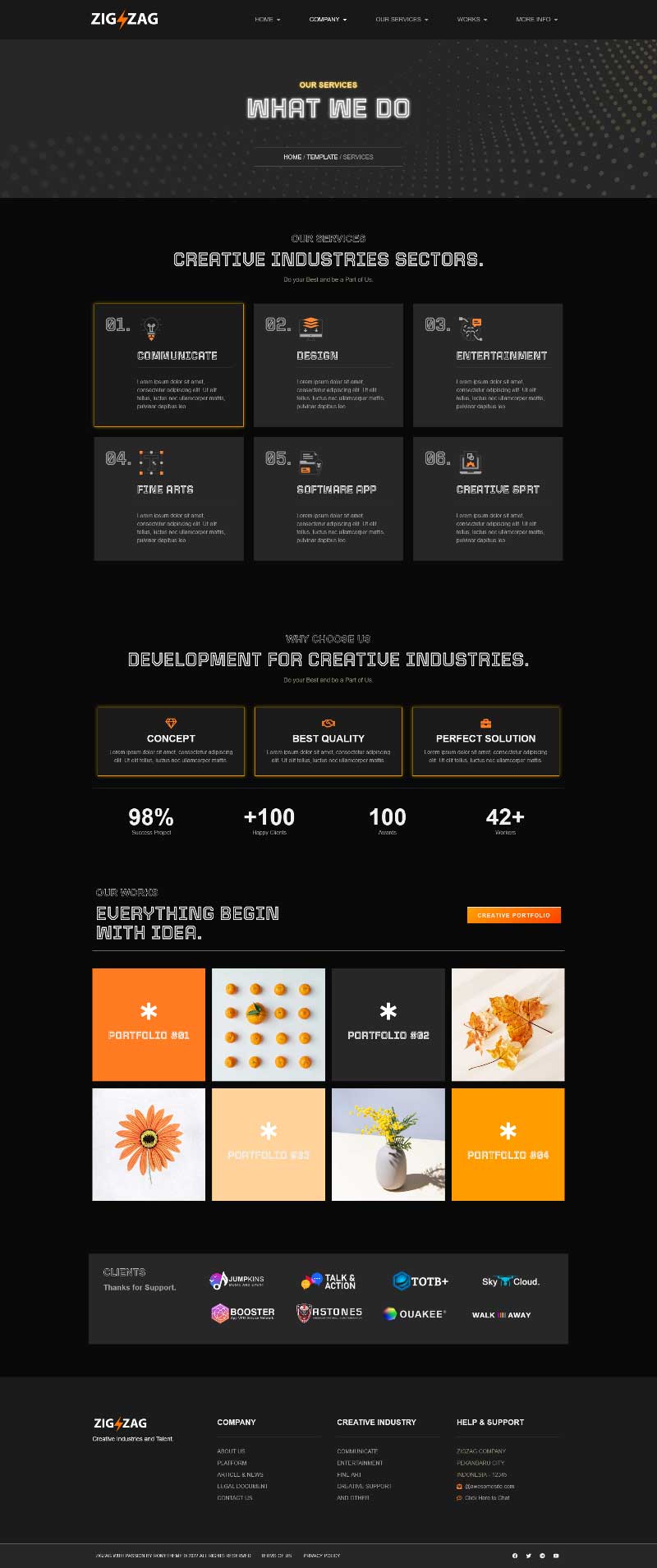 Zigzag - Creative Industries Elementor Template Kit by Rometheme | ThemeForest